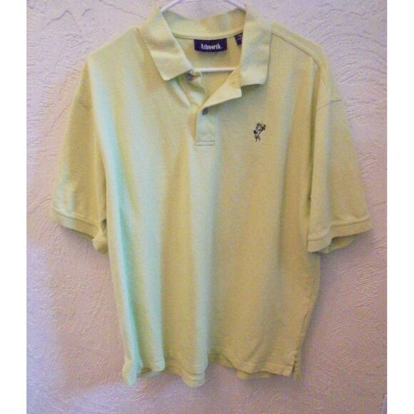 Ashworth | Shirts | Ashworth Mens Yellow Golf Logo Polo Shirt Tag Size ...